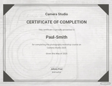 14+ Photography Certificate Templates - AI, InDesign, Word, PSD, Publisher