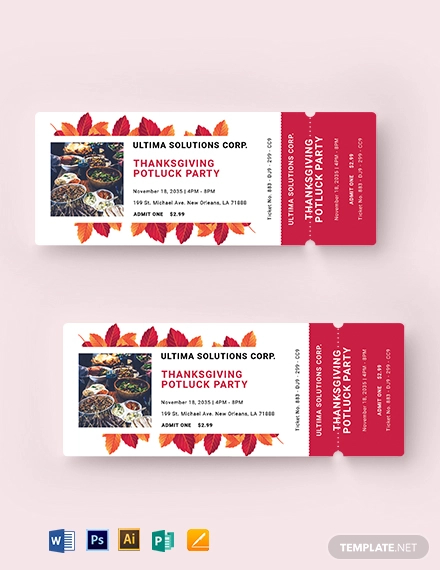12 Best Food Ticket Templates AI Indesign Illustrator PSD MS 