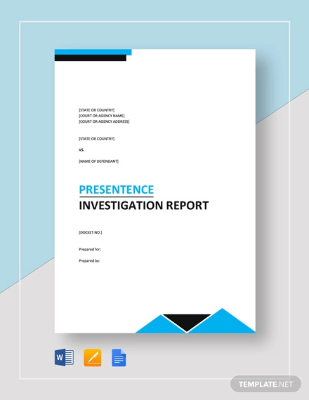 18+ Investigation Report Templates - Free PDF, Goggle Docs, Apple Pages ...