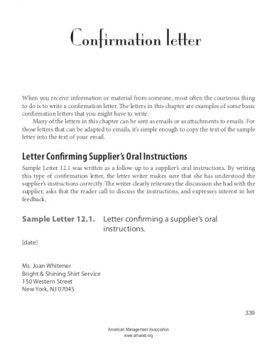 10+ Company Confirmation Letter Templates in Google Docs | Word | Pages ...