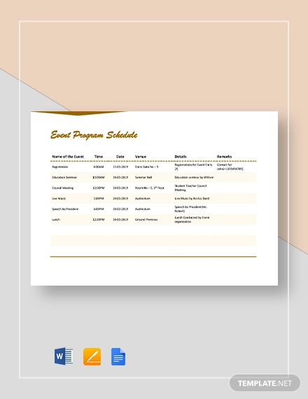 Free 46+ Event Program Templates, PSD, AI