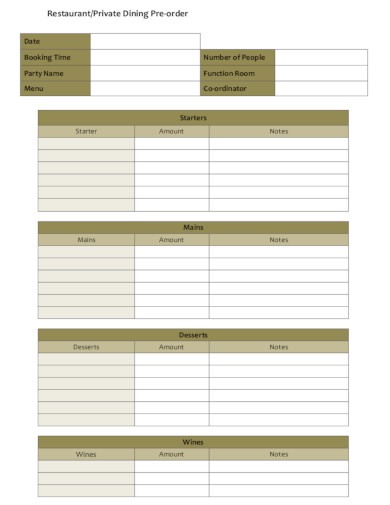 17+ Restaurant Order Form Templates - Google Docs, Word, Pages, PDF