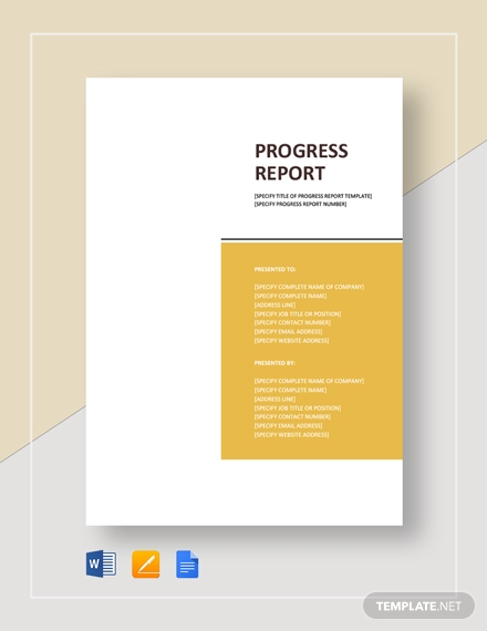 9 Project Progress Report Templates Google Docs MS Word Pages
