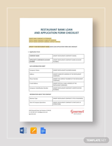 12+ Restaurant Application Form Templates - Google Docs, Word, Pages, PDF