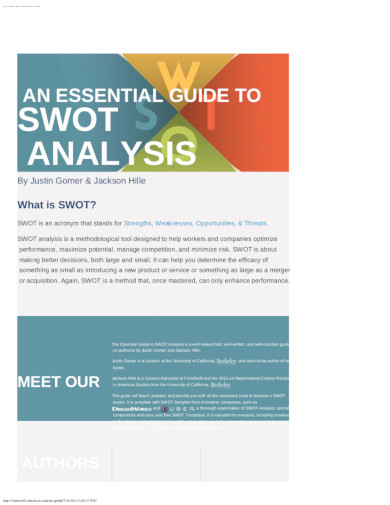 11+ Restaurant SWOT Analysis Templates - Google Docs, Word, Pages, PDF