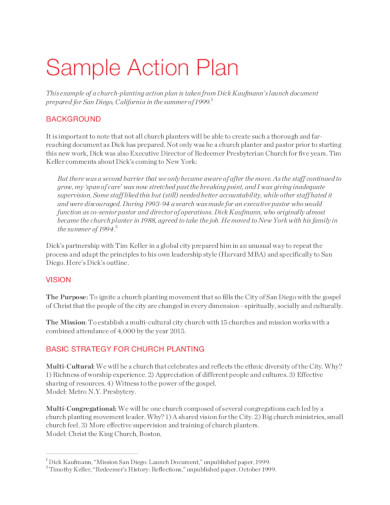 17+ Church Action Plan Templates - PDF