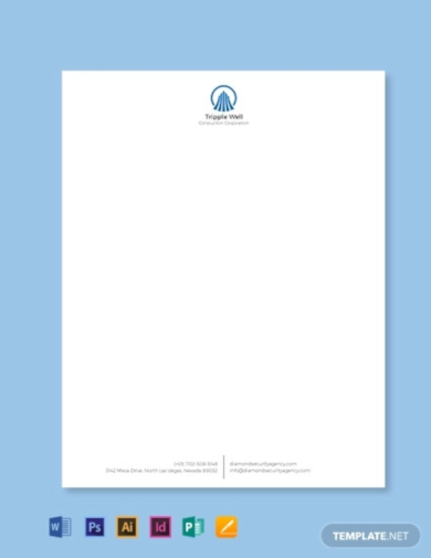 7+ FREE Construction Letterhead Templates - Word, Pages, AI, InDesign ...