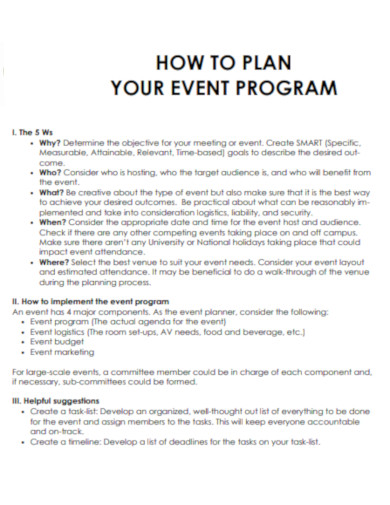 11+ Event Program Templates in Google Docs | AI | PSD | Word | Pages ...