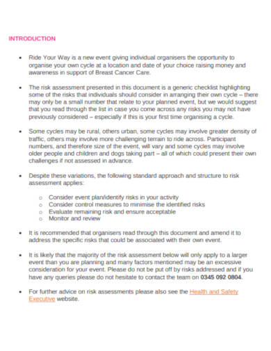 17+ Event Risk Assessment Templates in PDF | DOC