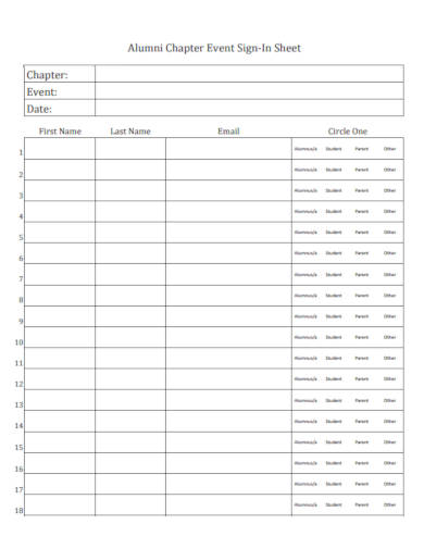 16+ Event Sign In Sheet Templates in Google Docs | Google Sheets | Word ...