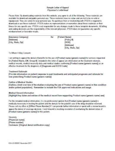 10+ Best Medical Appeal Letter Templates in Google Docs | MS Word | Pages