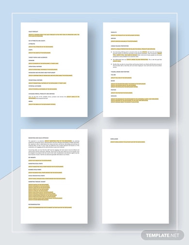 6+ Restaurant Action Plan Templates in Google Docs | Word | Pages | PDF