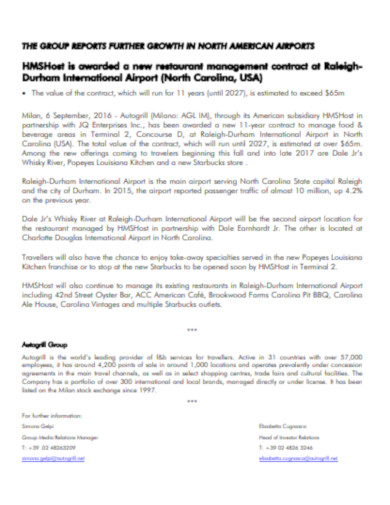 13+ Restaurant Contract Templates in Google Docs | Word | Pages | PDF