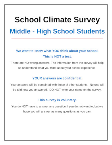 19+ School Survey Templates in PDF | XLS | DOC