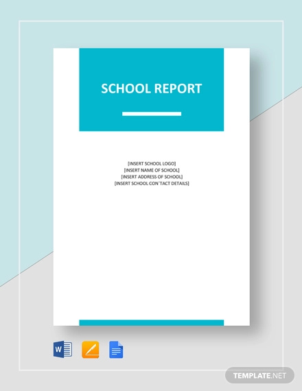 19+ School Report Templates - PDF, Word, Pages