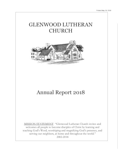 20 Church Annual Report Templates In PDF DOC XLS