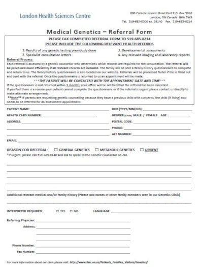 12+ Best Medical Referral Form Templates - PDF