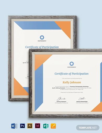 14+ Photography Certificate Templates - AI, InDesign, Word, PSD, Publisher