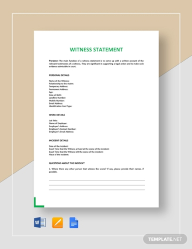 15+ Legal Statement Templates - PDF, Google Docs, Word, Pages