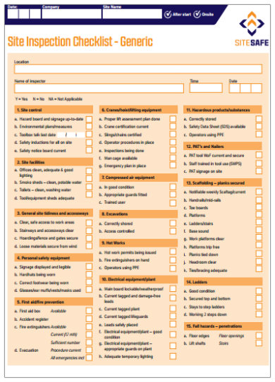 17+Inspection Checklist Templates - Google Docs, MS Excel, MS Word, Pages