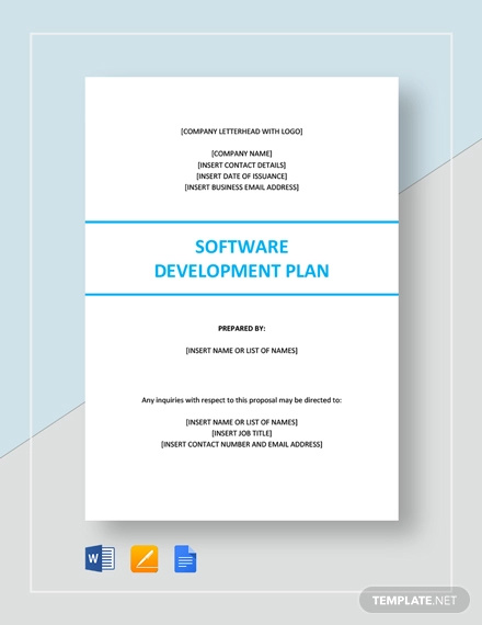 10 Sample Software Development Plan Template For IT Companies