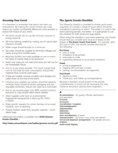 23+ Event Checklist Templates in Google Docs, | Word | Pages | PDF | XLS