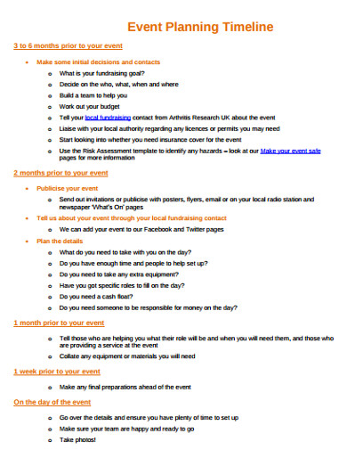 18+ Event Timeline Templates in Google Docs | Word | Pages | PPT | PDF