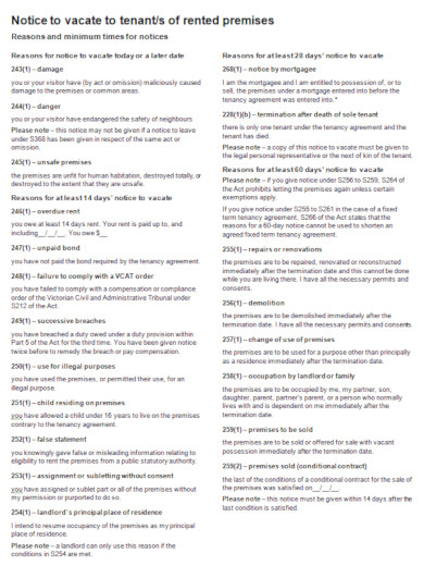 9+ Tenant Move Out Letter Templates - PDF, Google Doc, Word