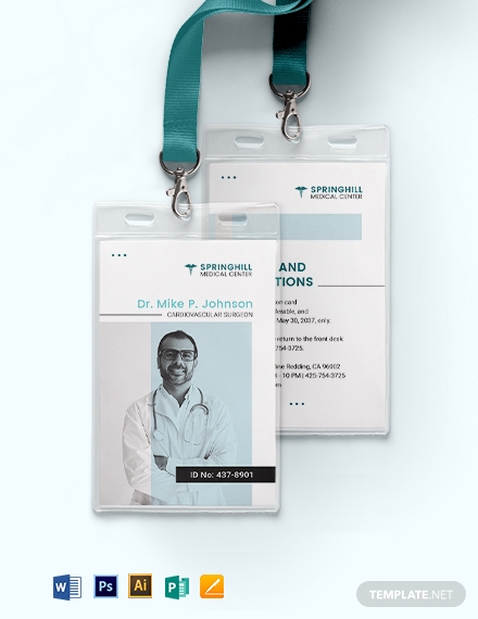 10+ Doctor ID Card Templates - MS Word, Publisher, Photoshop ...
