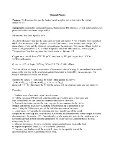 7+ Physics Lab Report Templates - MS Word, Google Docs, Pages, PDF