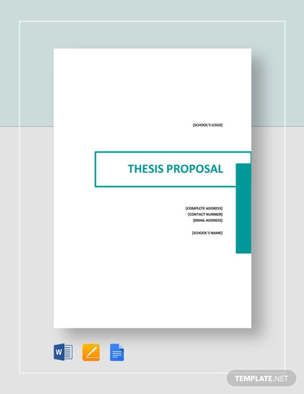 Thesis Proposal Template - 10+ Word, PDF Document Downloads