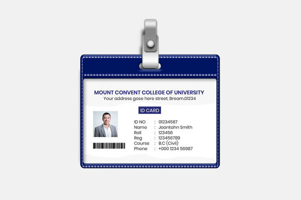 17 Student ID Card Template Illustrator MS Word Publisher Pages