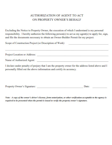 Free 19+ Property Authorization Letter Templates in PDF | DOC
