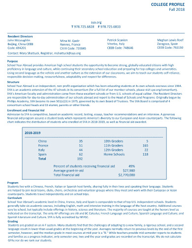 16+ College Profile Templates in PDF | XLS
