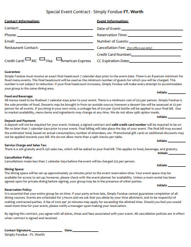 9 Event Planner Contract Templates In PDF DOC