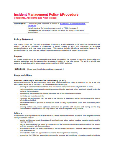 13 Incident Management Policy Templates PDF