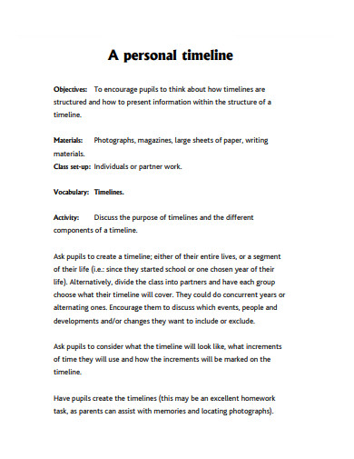 27+ Personal Timeline Templates - PDF