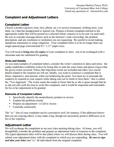 5+ Restaurant Complaint Letter Templates in Google Docs | Word | Pages ...