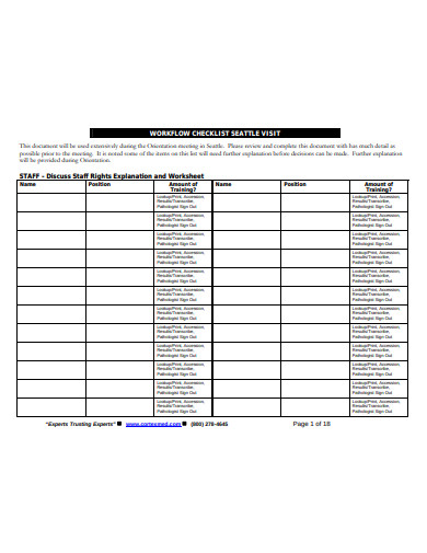 12 Workflow Checklist Templates PDF