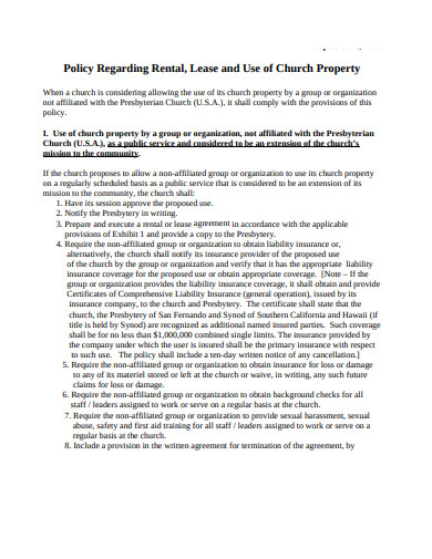 6+ Church Lease Agreement Templates in PDF