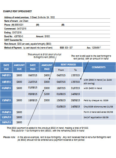 10 Best Tenant Ledger Templates PDF