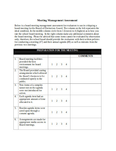 19+ Meeting Evaluation Templates - PDF