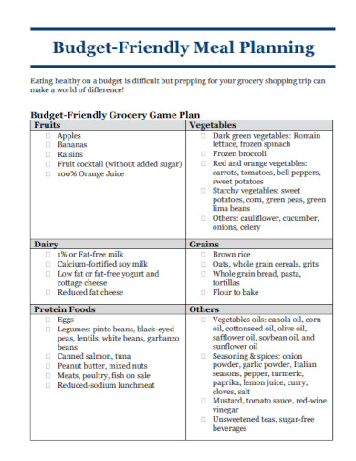 34+ Meal Planner Templates - Google Docs, MS Word, Pages, Illustrator ...