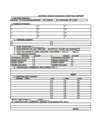 21+ Meeting Report Templates in Google Docs | Word | Pages | PDF