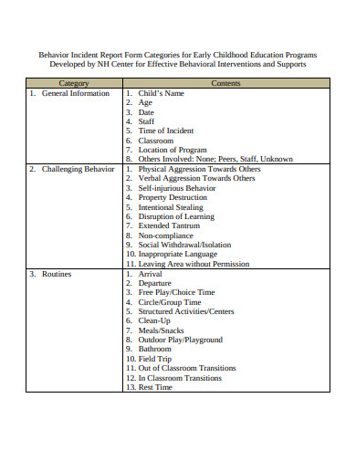 15+ Behavior Incident Report Templates - Google Docs, Word, Pages, PDF