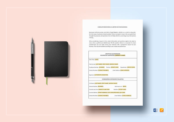 32+ Questionnaire Templates in Word Format