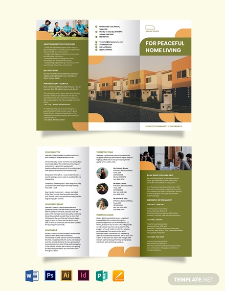 10 Community Brochure Templates Illustrator MS Word Pages 