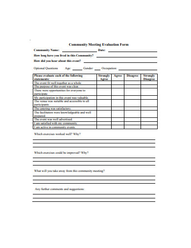 19+ Meeting Evaluation Templates - PDF