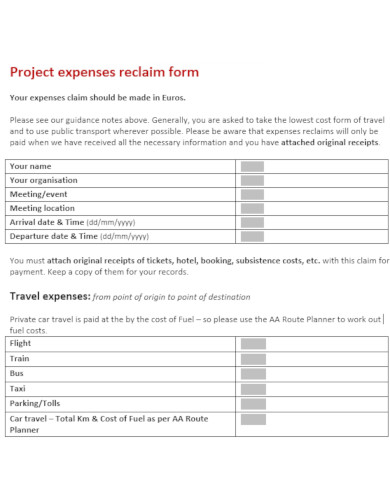 9+ Travel Allowance Claim Form Templates - PDF, Word
