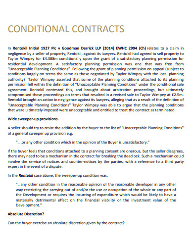 15+ Conditional Agreement Templates - Google Docs, Word, Pages, PDF